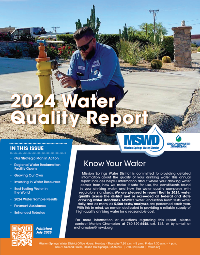 News Release: Your Water. Our Responsibility. MSWD Releases 2024 ...